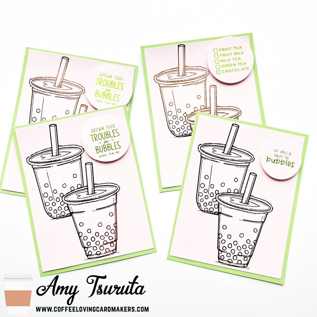 Coffee + Cards | Boba Tea – Graciellie Design – Coffee Loving Papercrafters