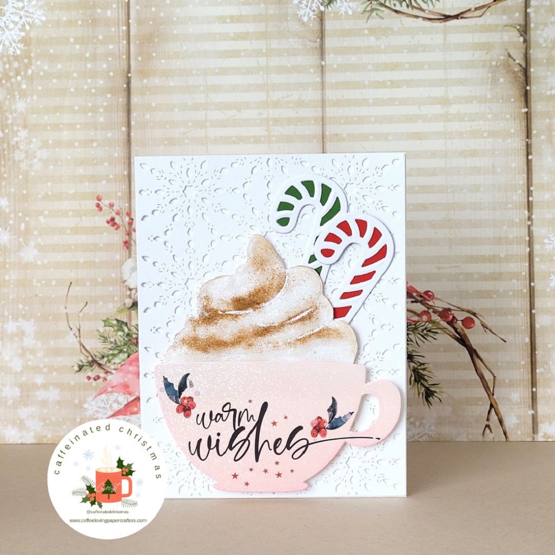 Caffeinated Christmas Card Challenge #40 – Coffee Loving Papercrafters